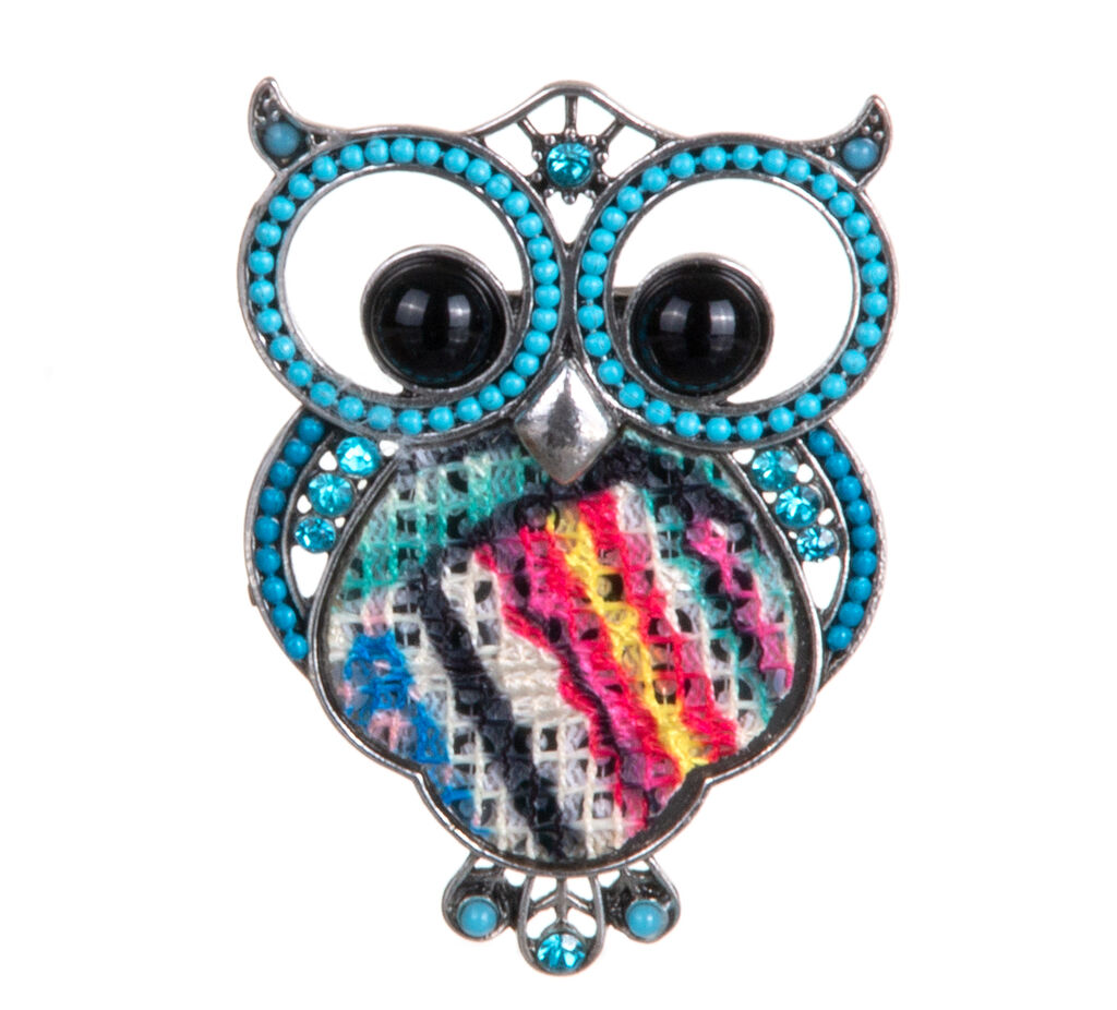 Fashion Icon Brož sovička etno styl modrá BR0269-0305